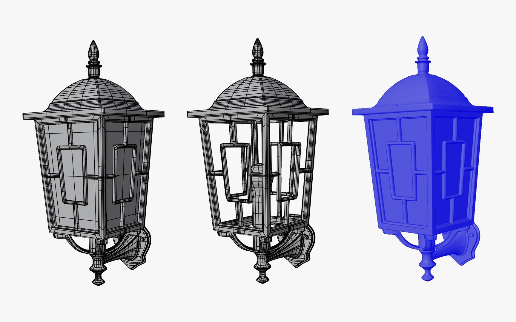 3D Outdoor Wall Lantern Model - TurboSquid 2198186