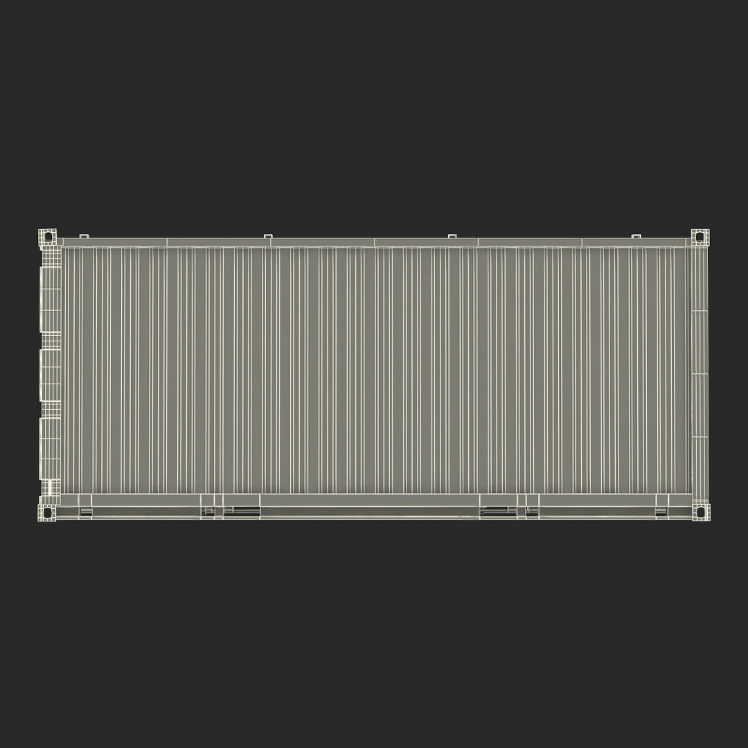 collapsible iso container folded 3d 3ds