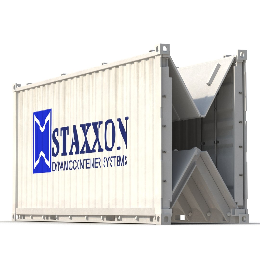 collapsible iso container folded 3d 3ds