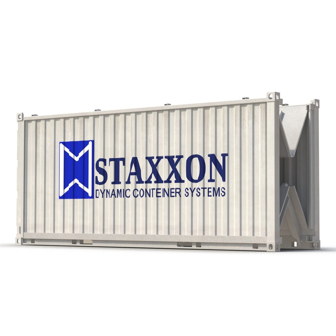 collapsible iso container folded 3d 3ds