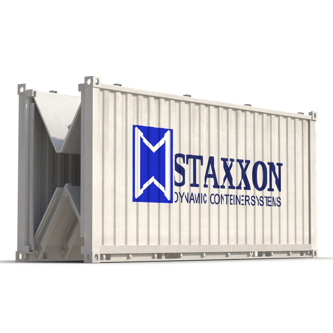 collapsible iso container folded 3d 3ds