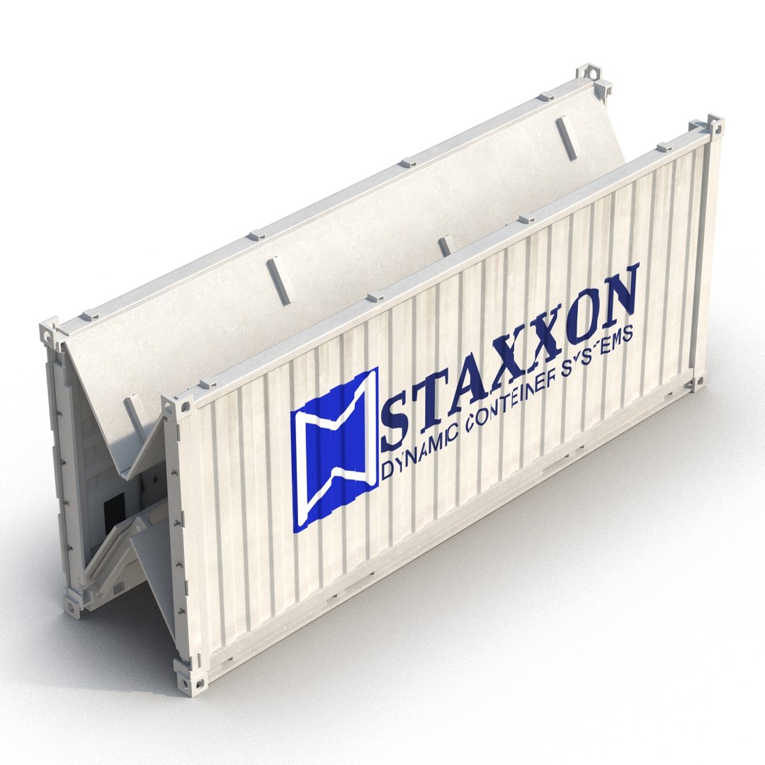 collapsible iso container folded 3d 3ds