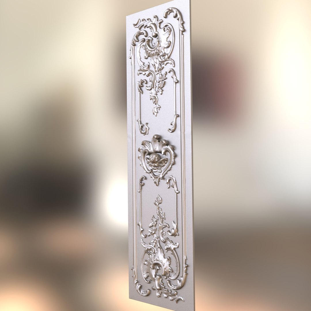 3D Baroque Panel Interior 2 Model - TurboSquid 1973550