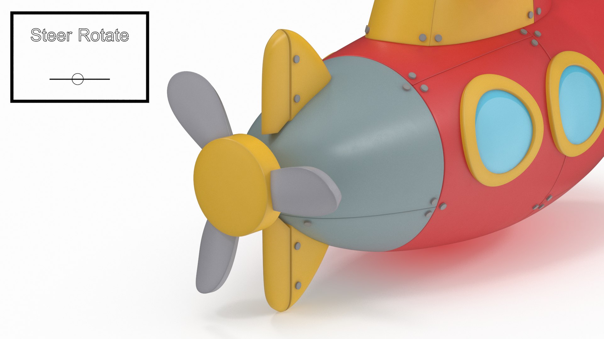 Stylized Submarine Red Rigged 3D - TurboSquid 2208850