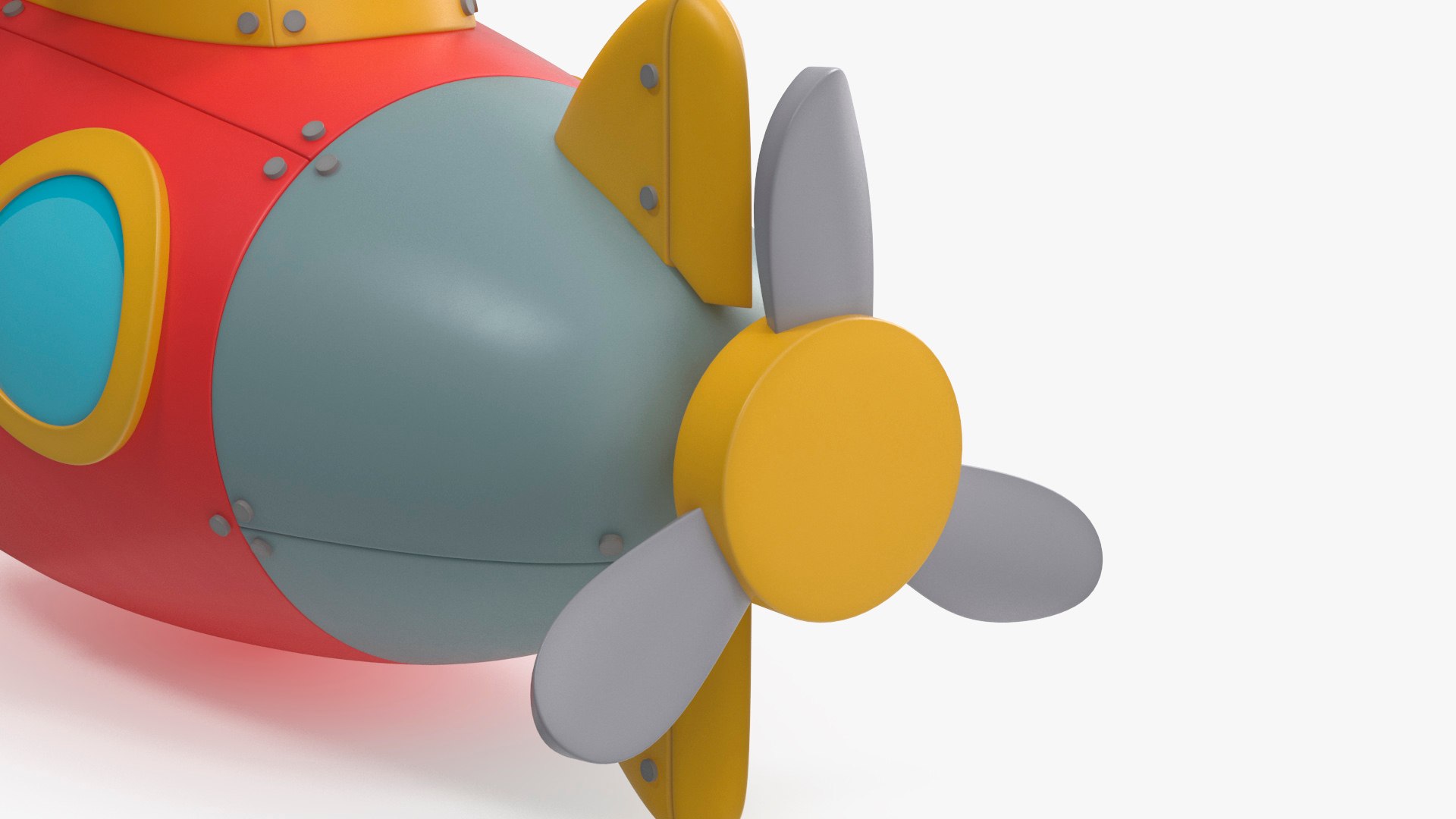Stylized Submarine Red Rigged 3D - TurboSquid 2208850