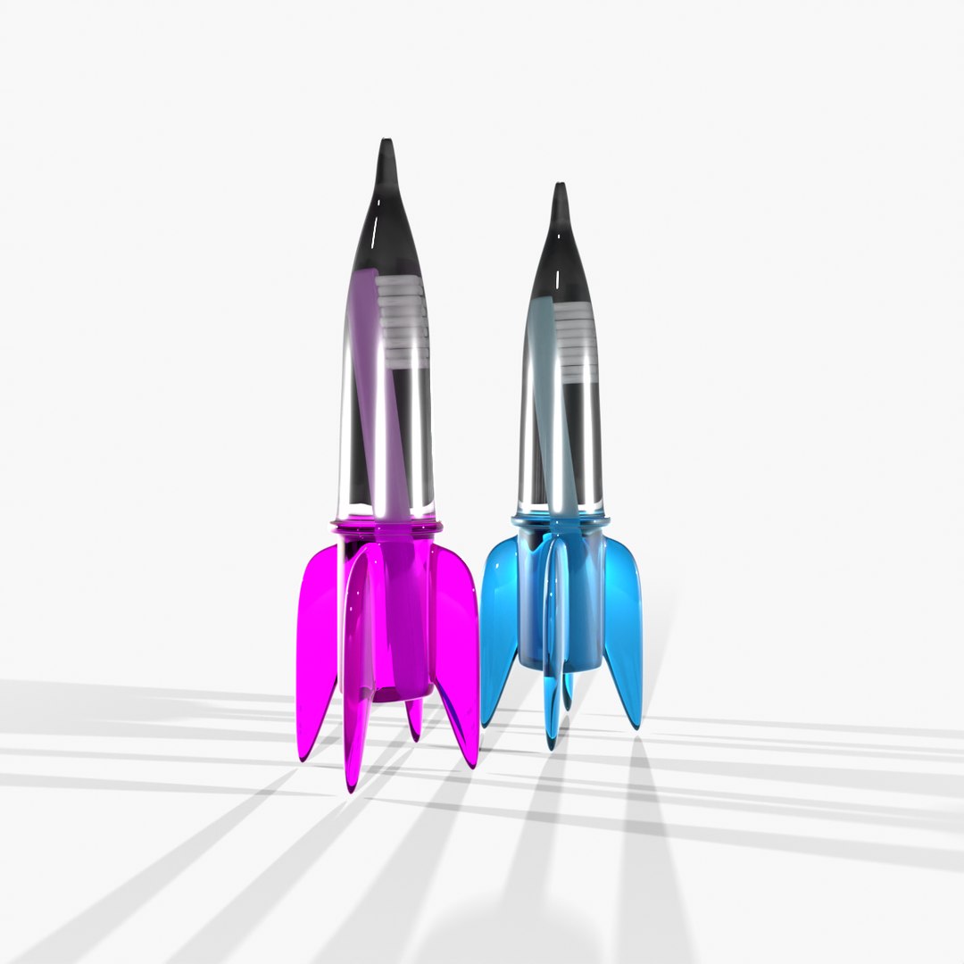 3D Rocket His Hers Toothbrush Set Model - TurboSquid 2138772