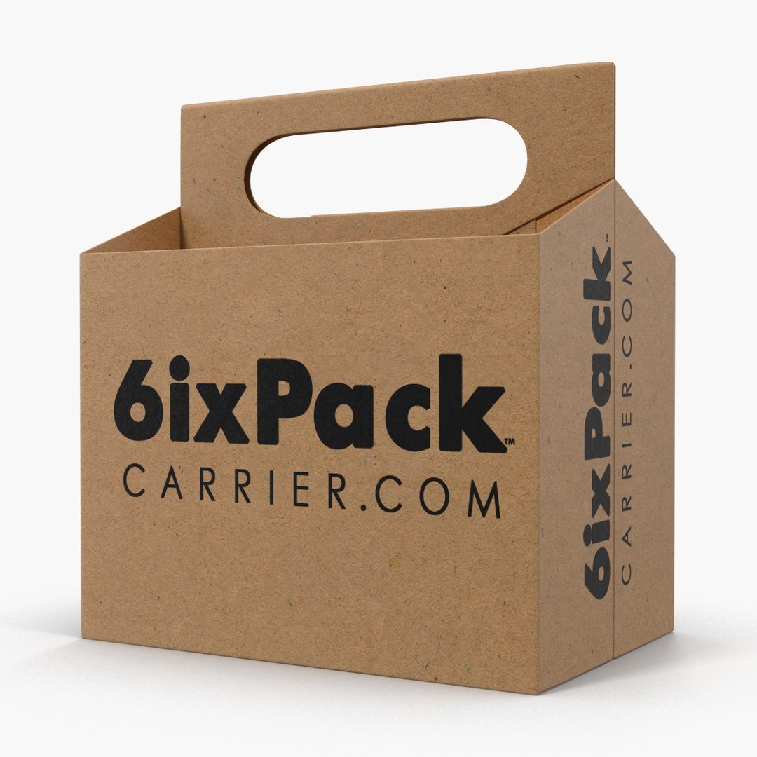 3d model 6 pack bottle holder