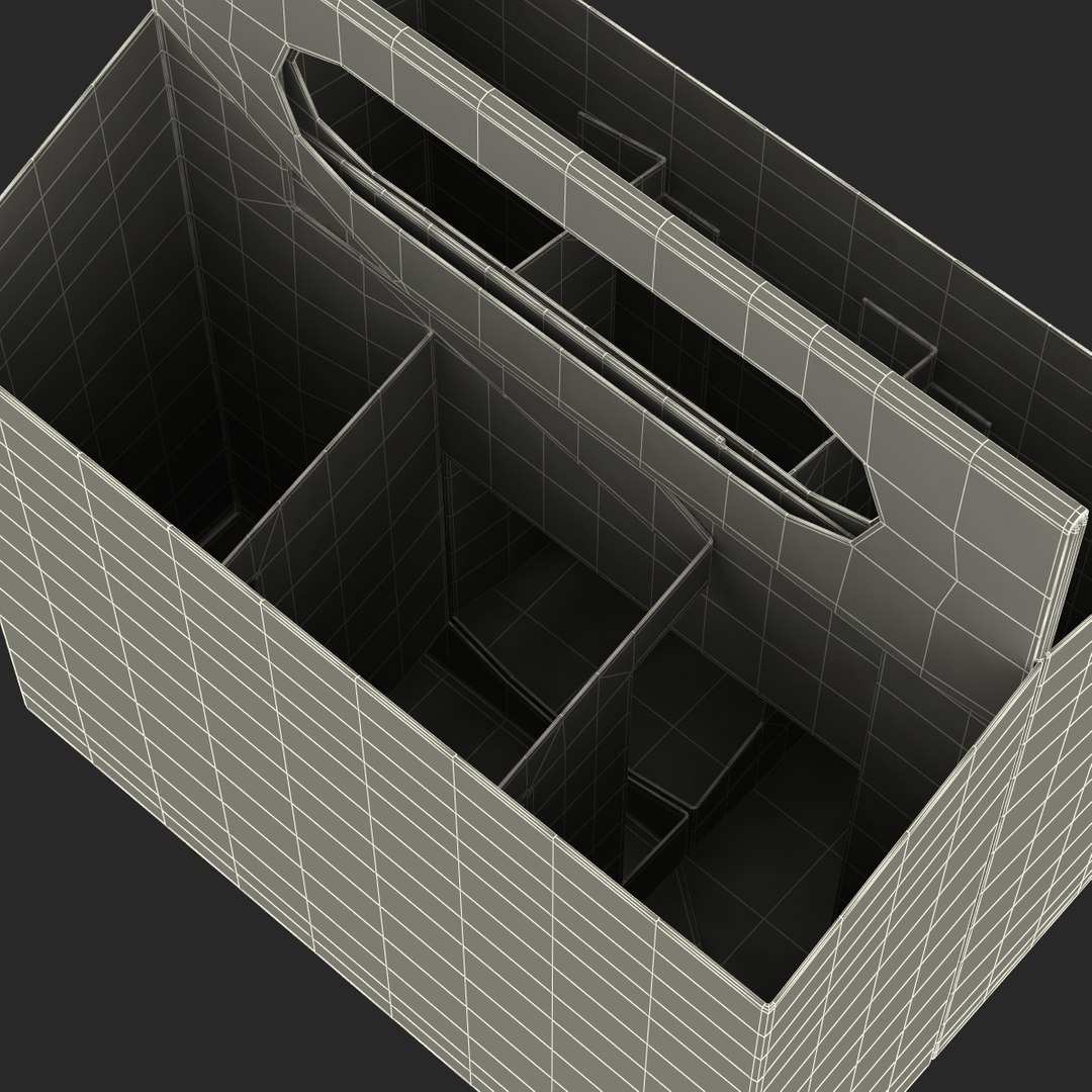 3d model 6 pack bottle holder