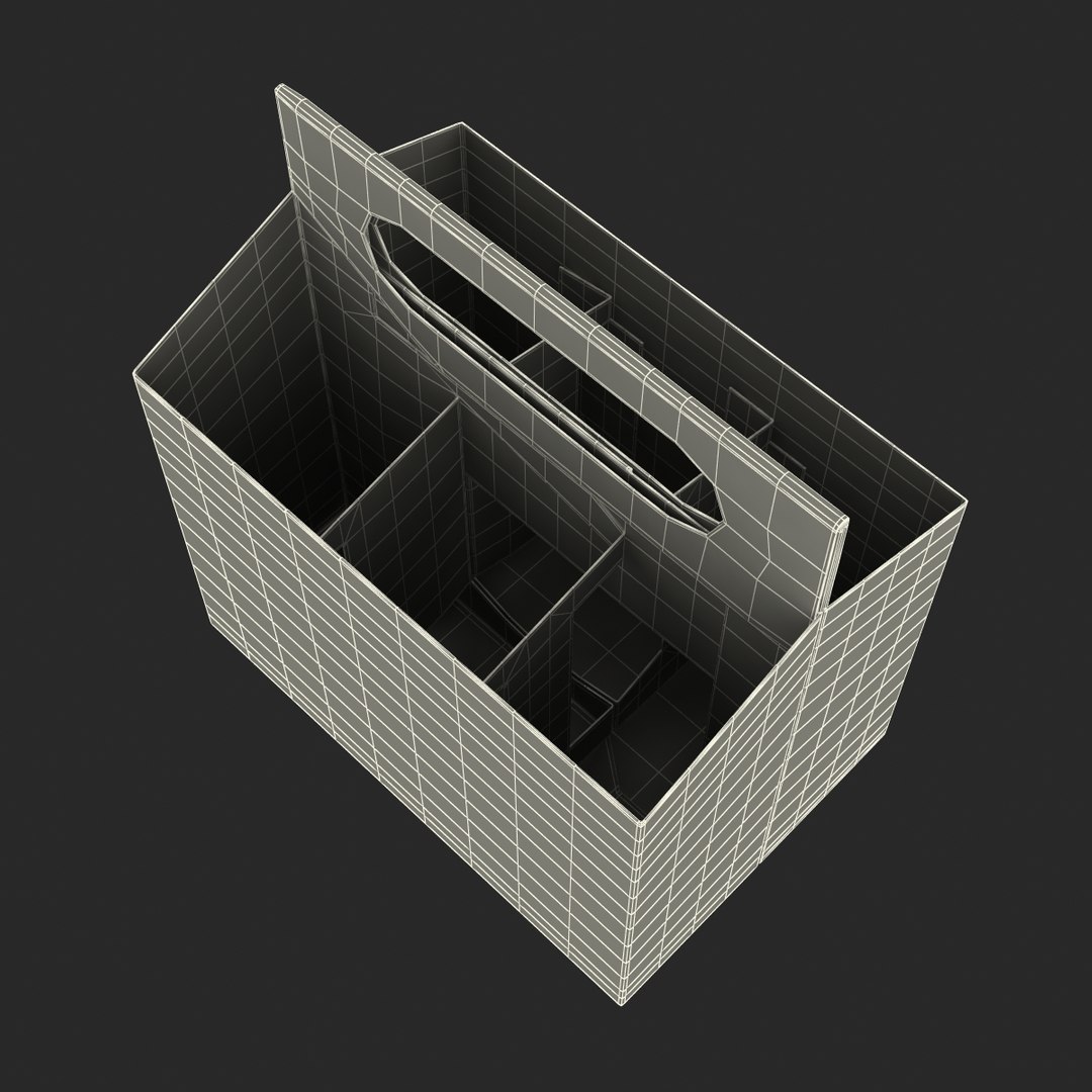 3d model 6 pack bottle holder