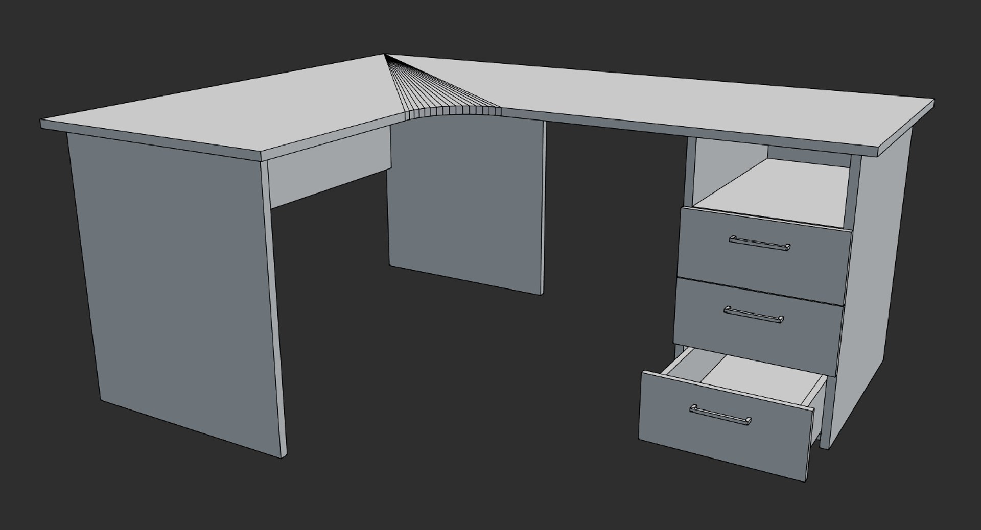 3D Corner Office Desk Ready - TurboSquid 1266030