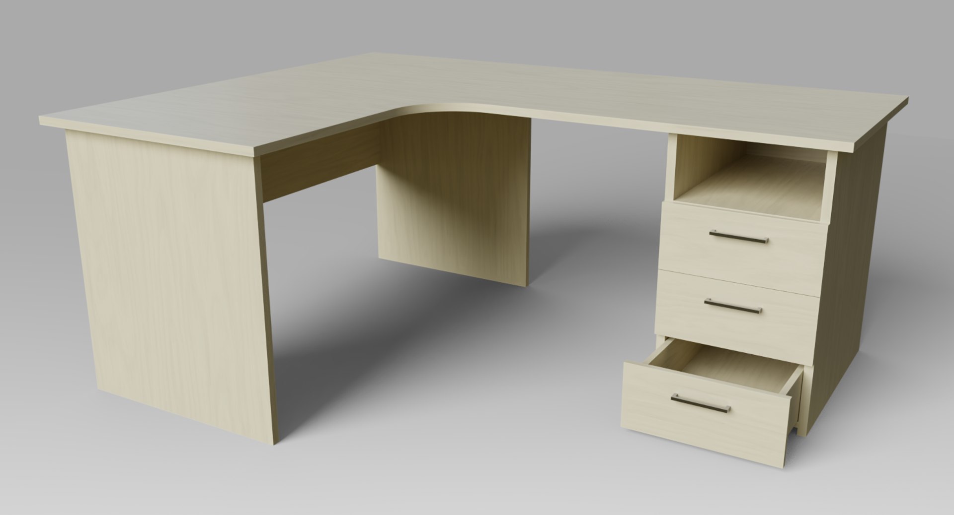 3D Corner Office Desk Ready - TurboSquid 1266030