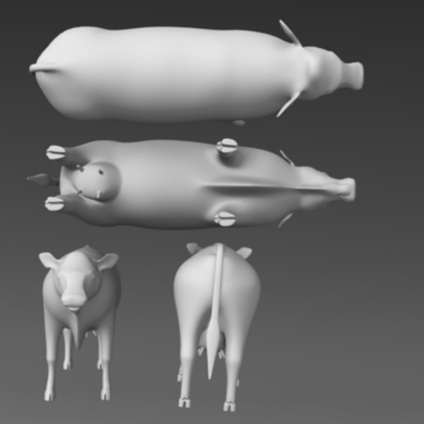 3d model cow