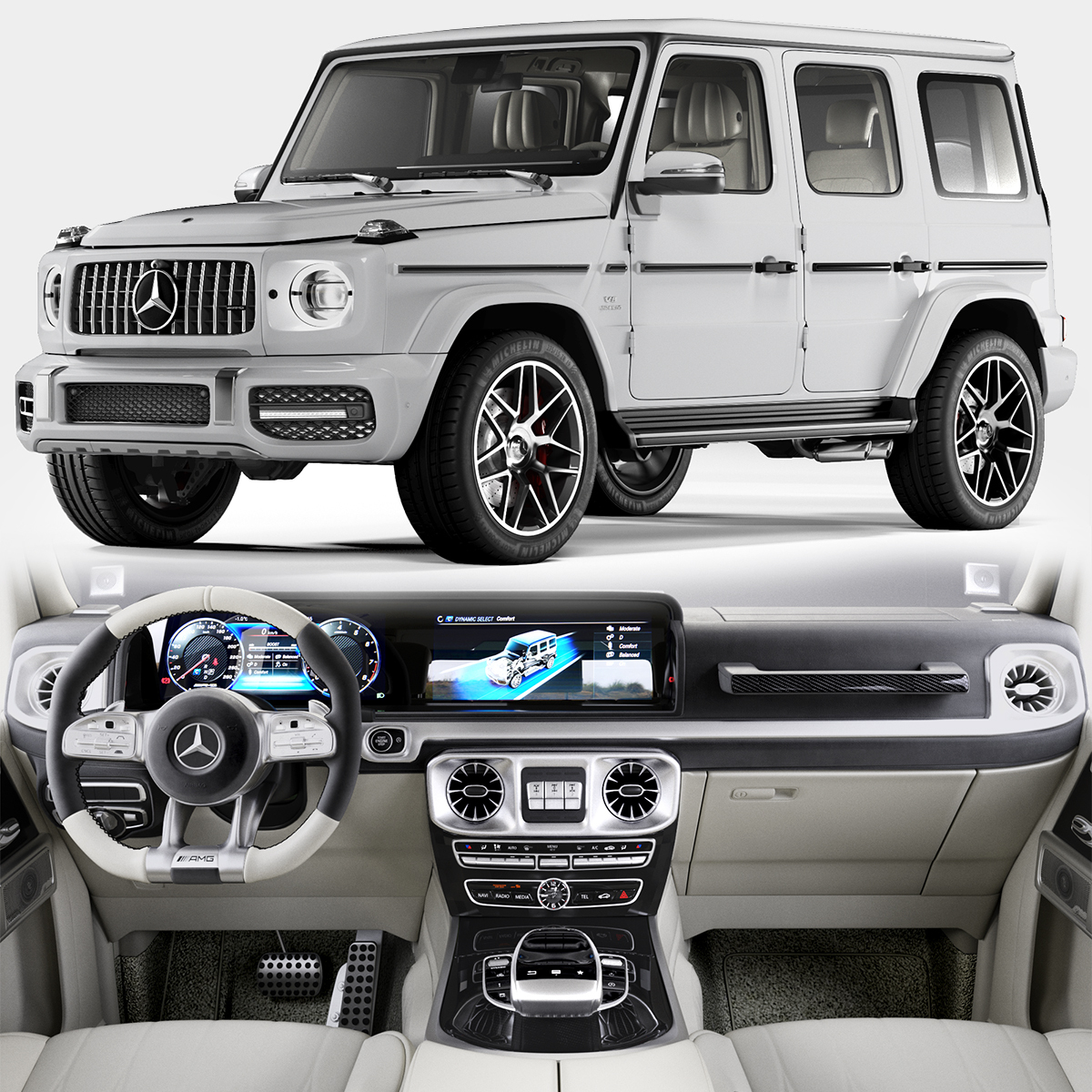 3D mercedes benz g model - TurboSquid 1596892
