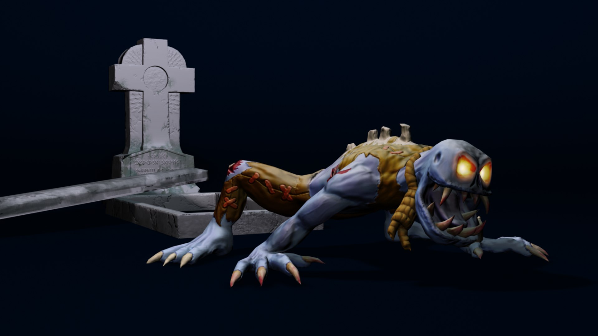 Ghoul Zombie Grave 3d Model