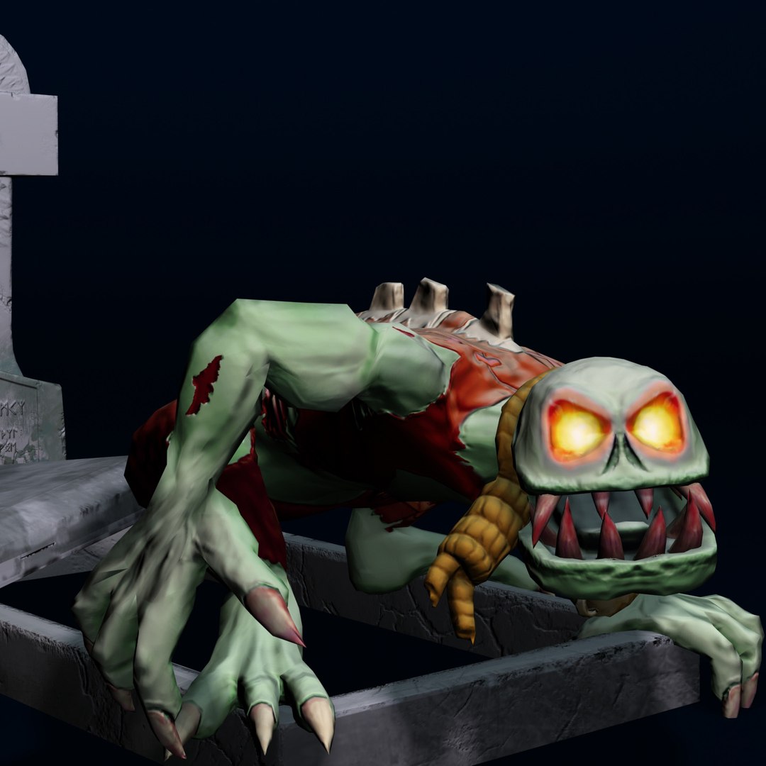 Ghoul Zombie Grave 3d Model