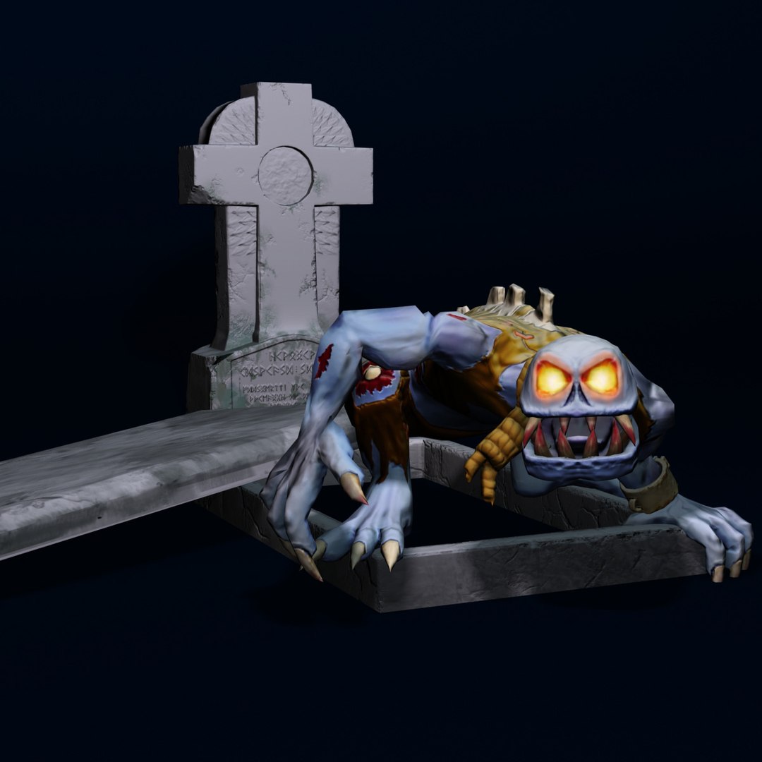 Ghoul Zombie Grave 3d Model