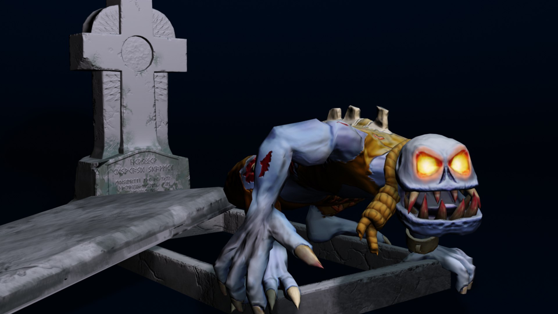 Ghoul Zombie Grave 3d Model