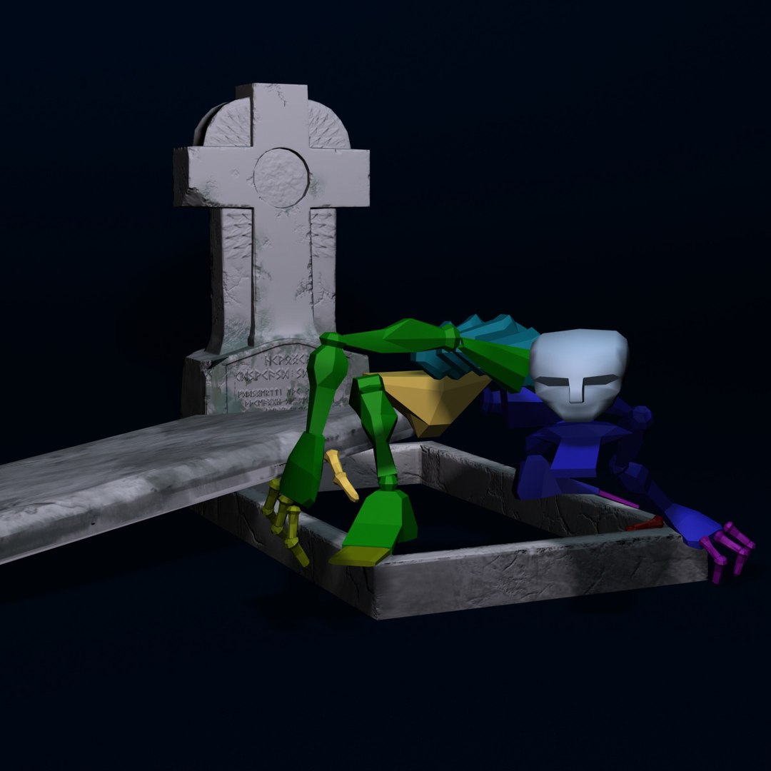 Ghoul Zombie Grave 3d Model