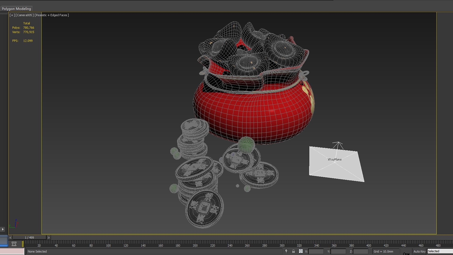 3D Model Pile Gold Coins Bags Golden Bag Gem Ruby Diamond Jewelry ...