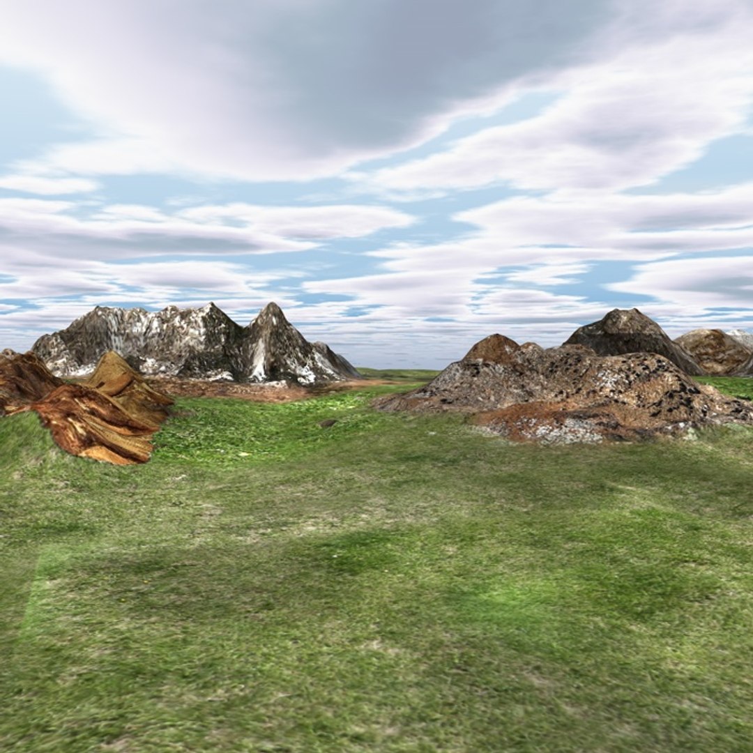 Terrain Landscape Mountains 3d 3ds