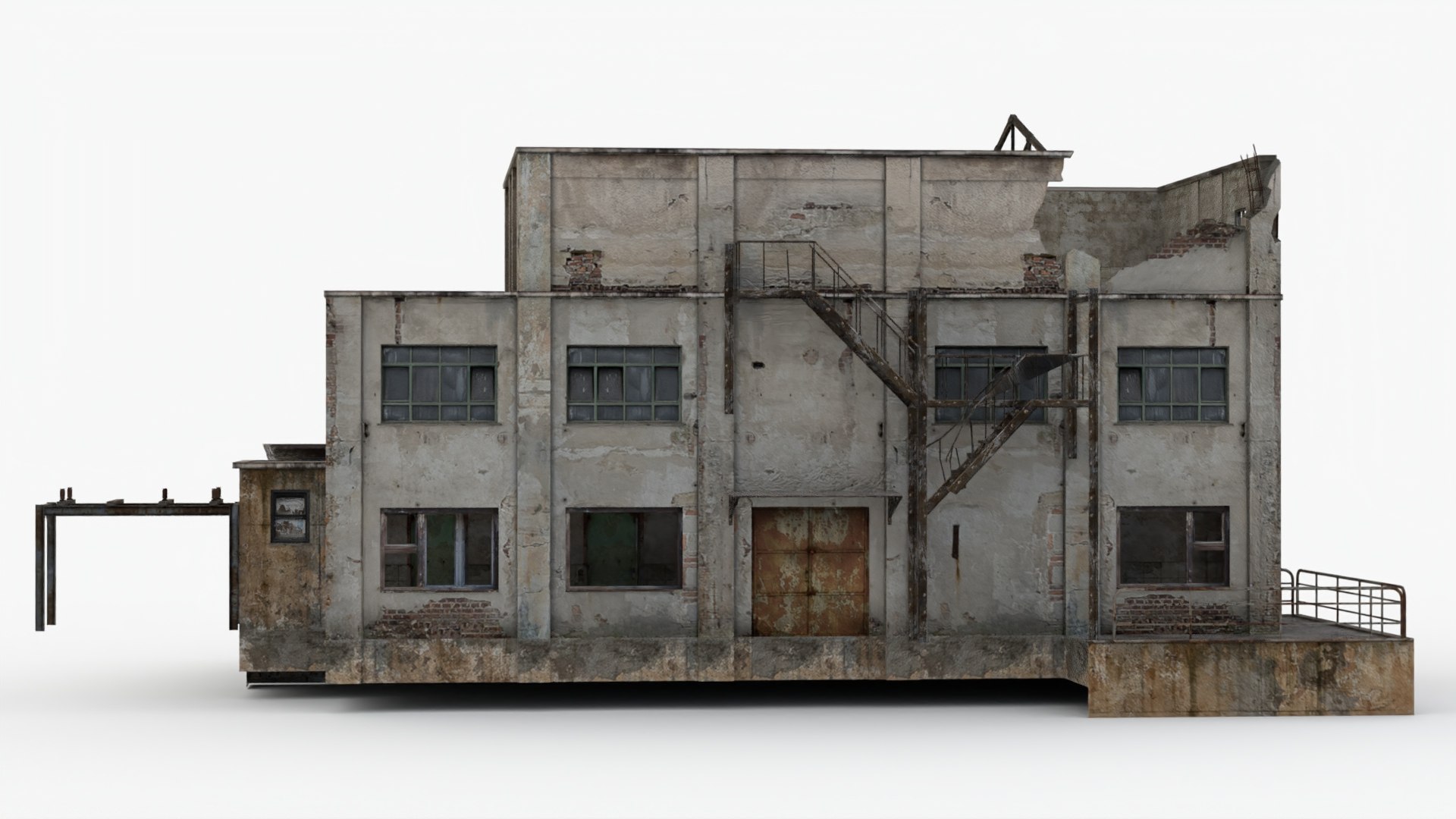 Abandoned Factory Building 3D Model - TurboSquid 2009840