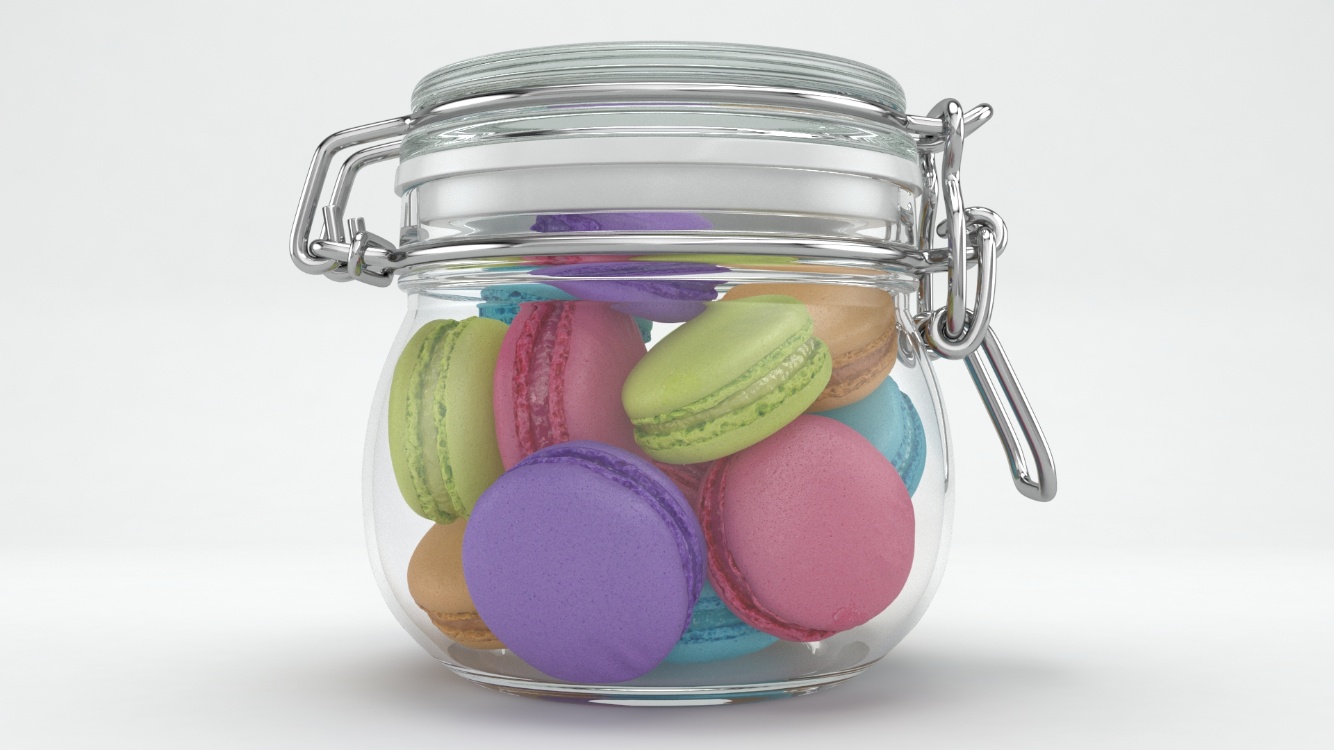 3D Macarons In A Glass Jar - TurboSquid 1851993