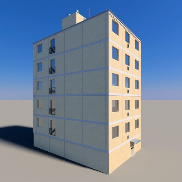 3d model of block flats