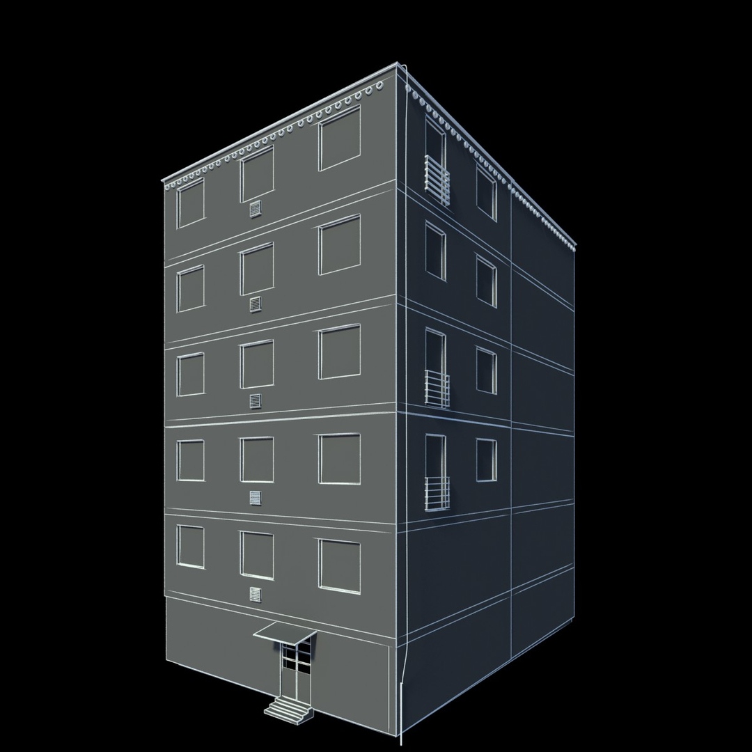 3d model of block flats