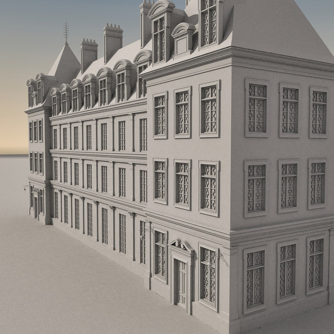 3d Model European Building Europe