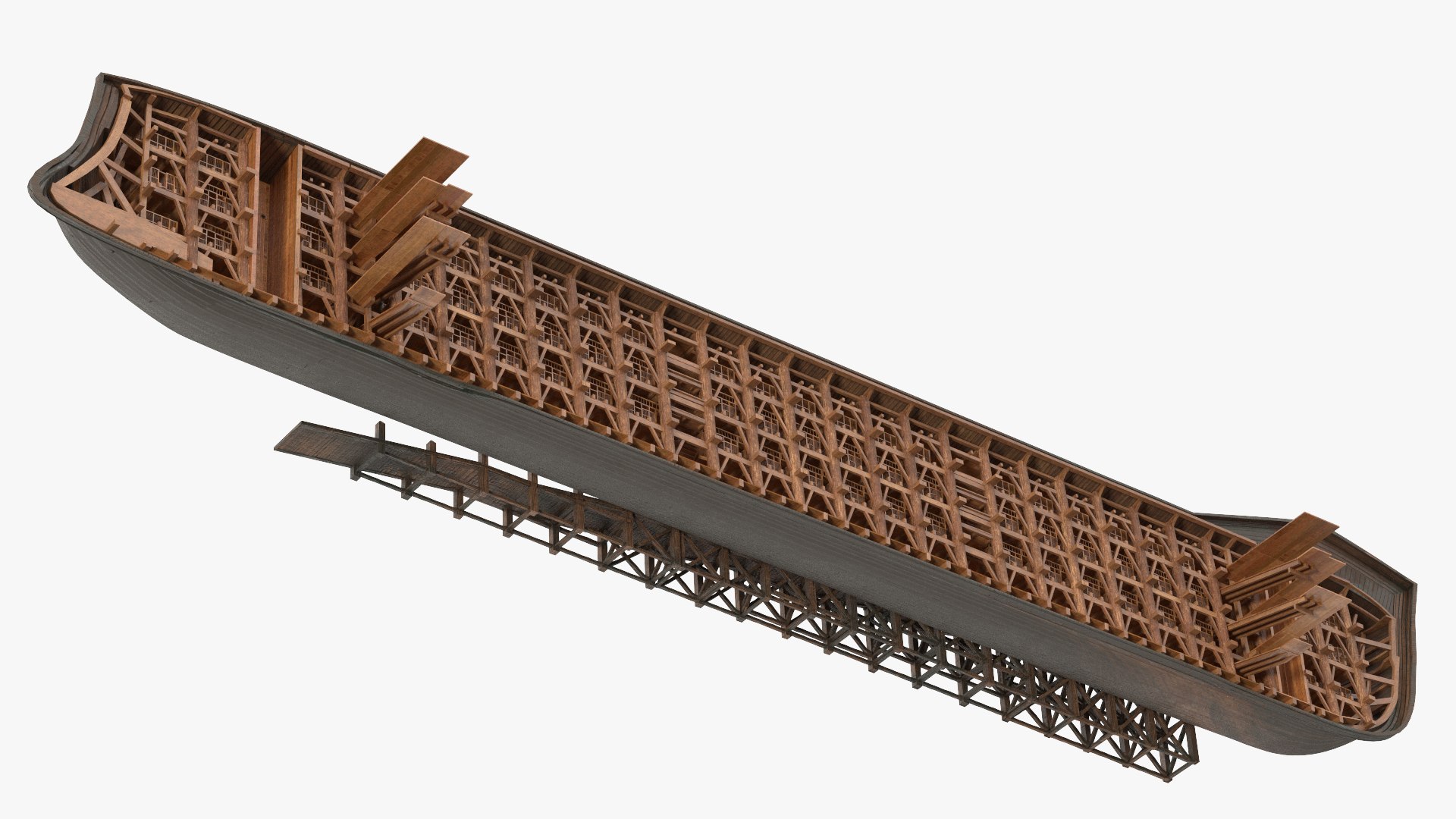 Noah Ark Cross Section Dirty model - TurboSquid 1772266