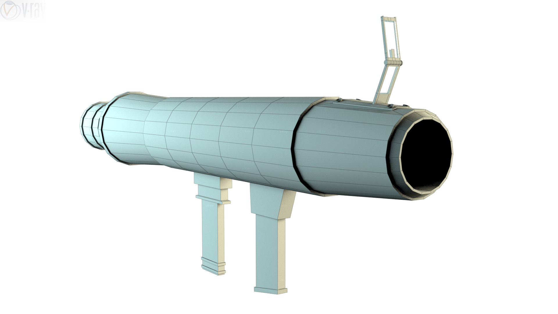 3d Model Rocket Launcher Cartoon