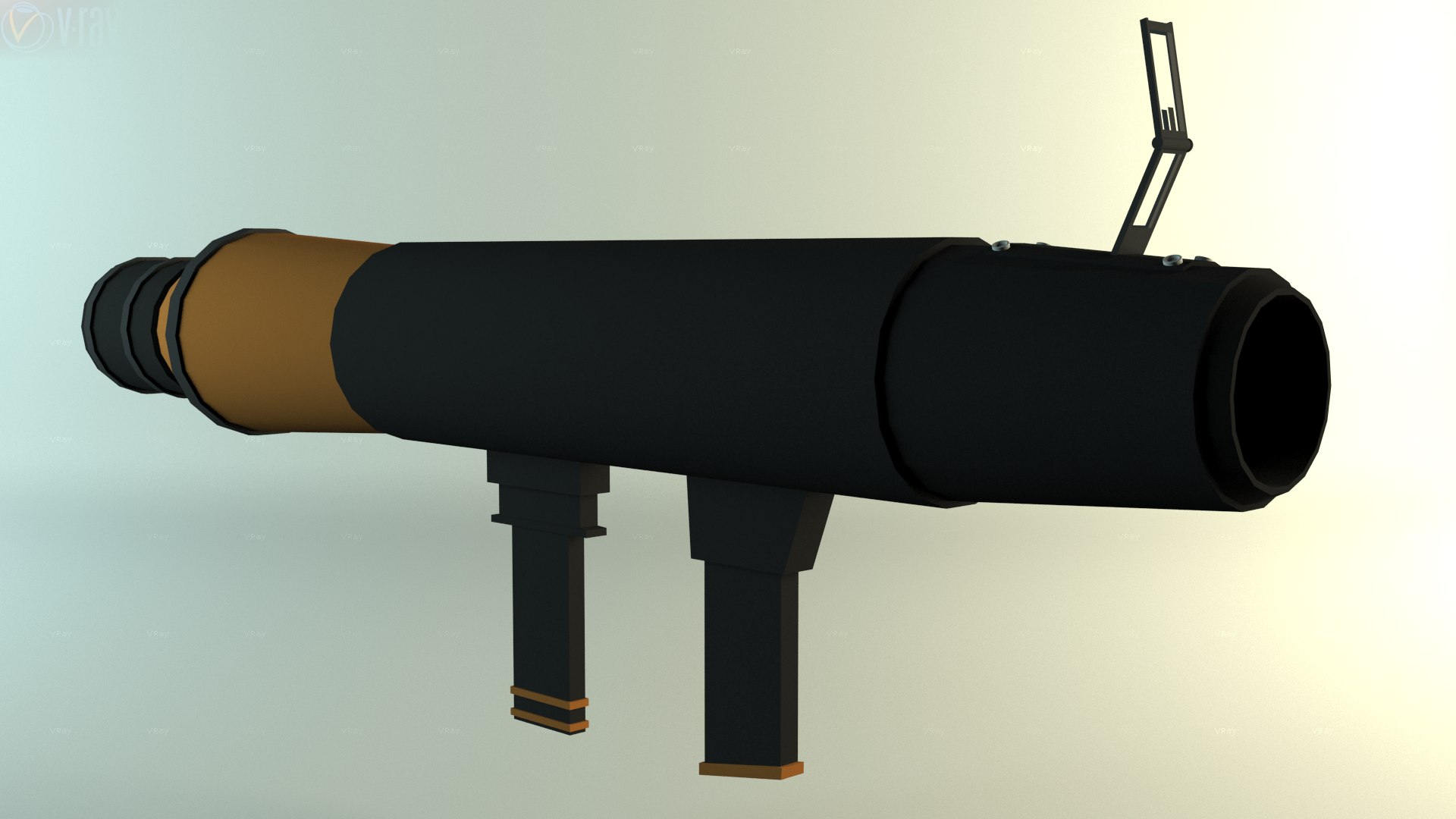3d Model Rocket Launcher Cartoon