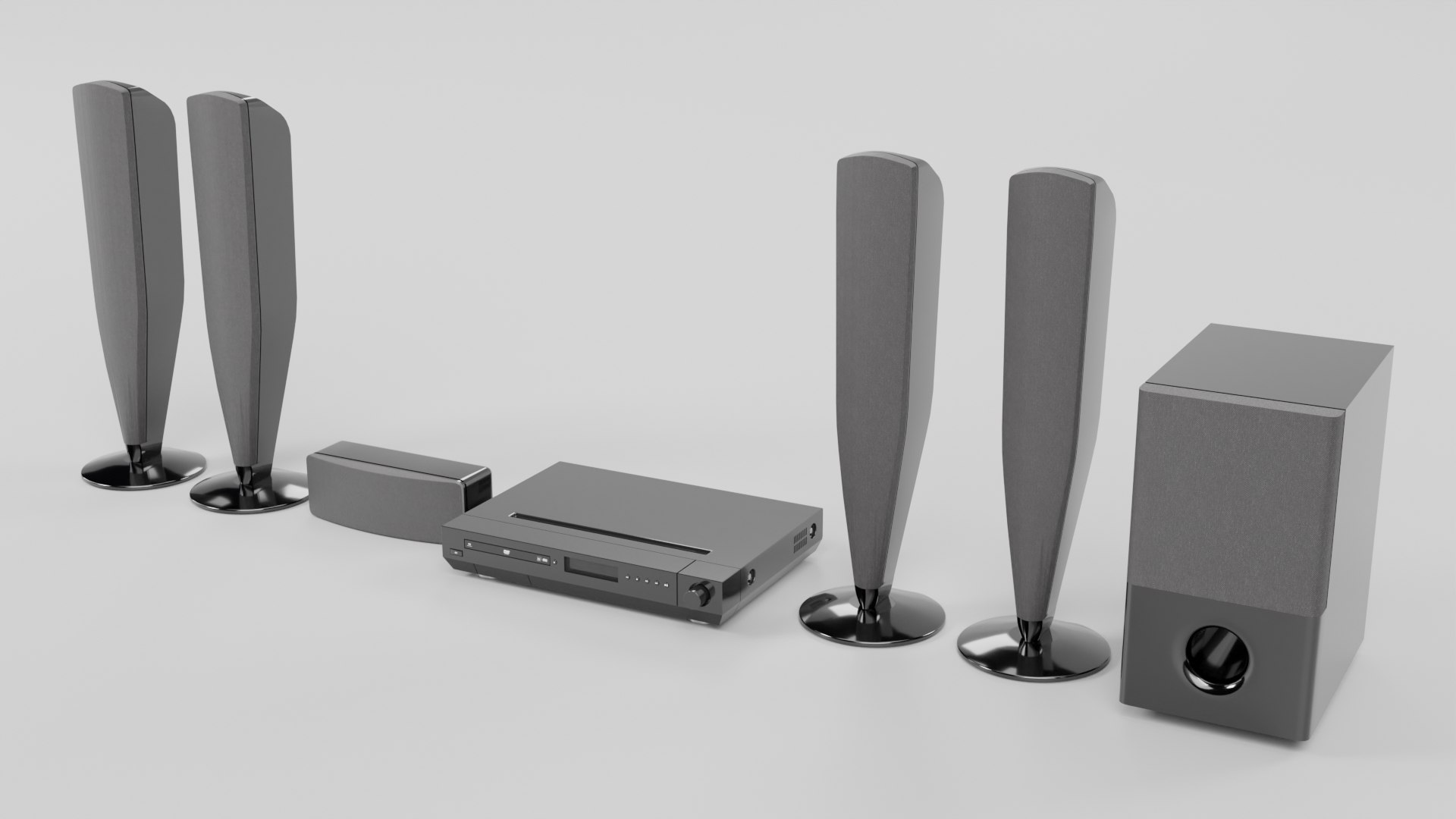 DVD Player With Speaker Set N1 3D - TurboSquid 2339456