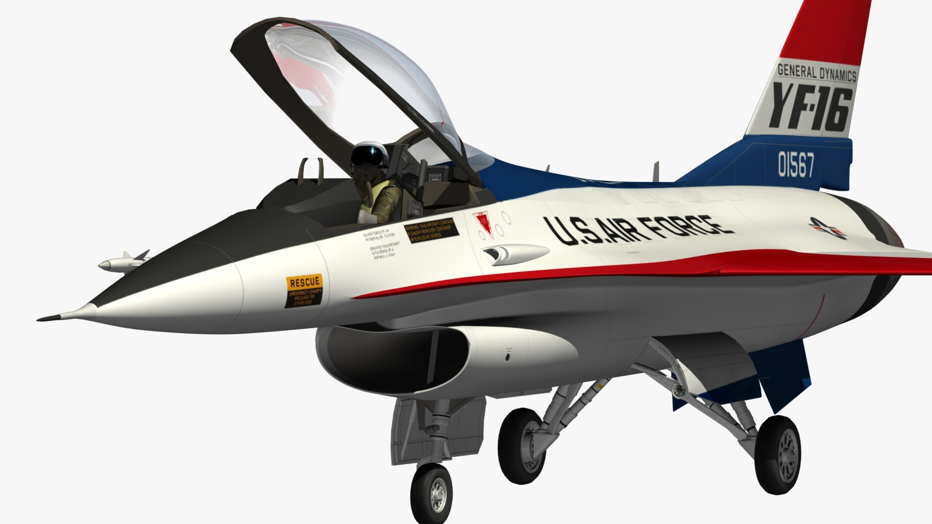3D F16 Yf16 Model - TurboSquid 1187336