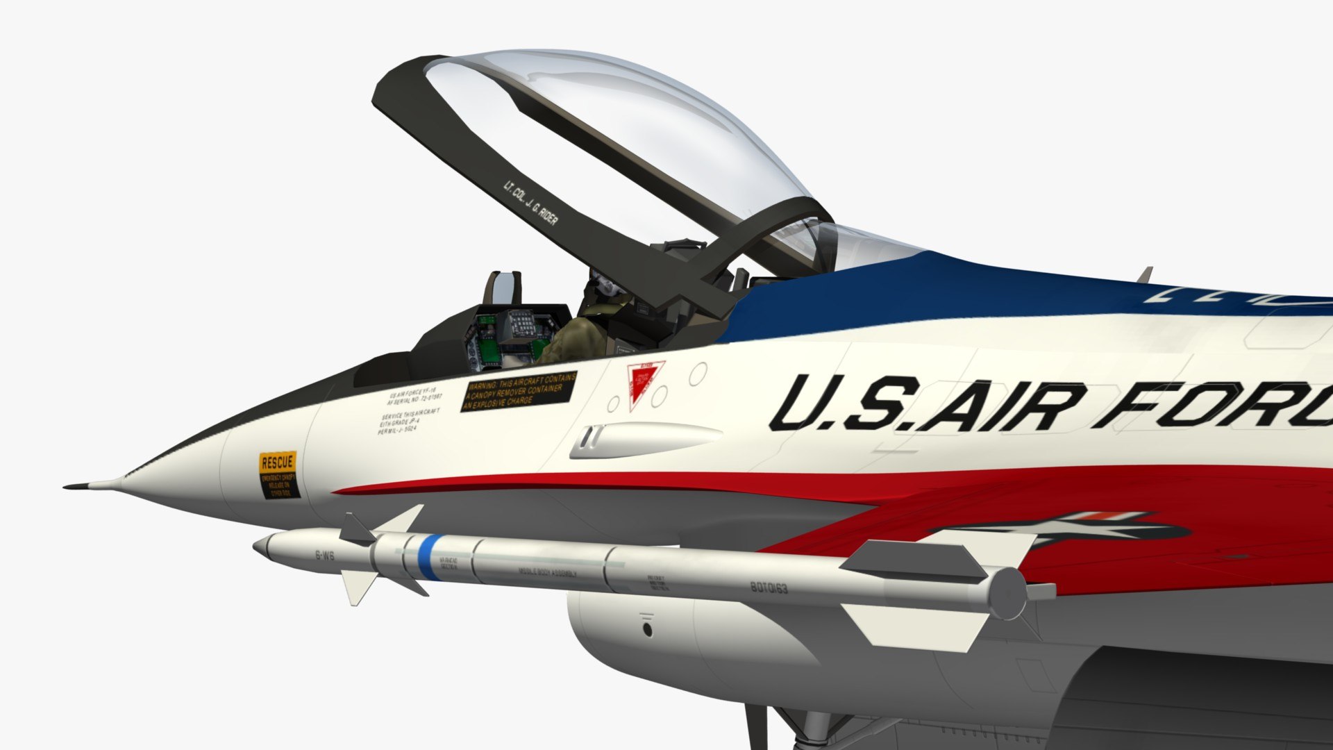 3D F16 Yf16 Model - TurboSquid 1187336