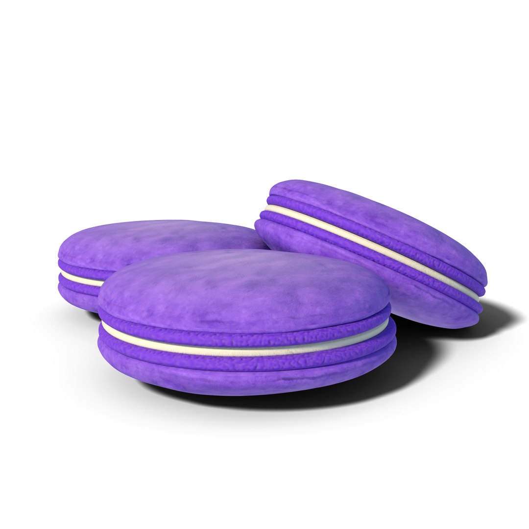 Purple Macaron 3D Model - TurboSquid 2090656