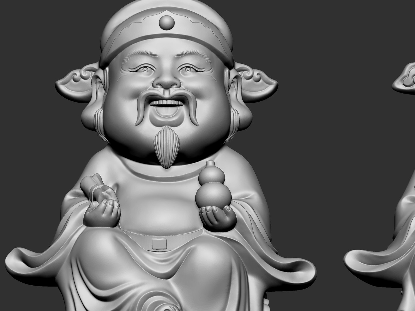 The Three Gods Of Fortune Prosperity And Longevity 3D Model ...