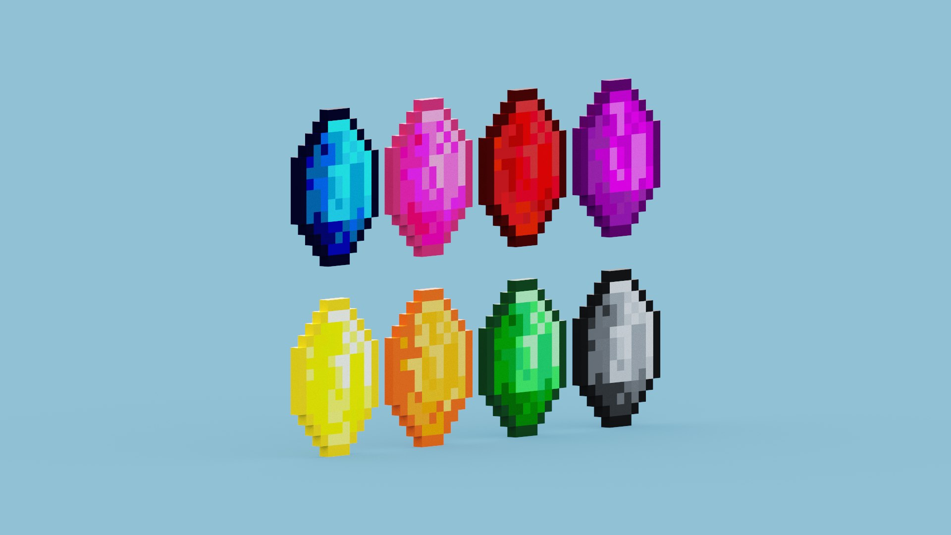 Minecraft Diamond Pack 3D - TurboSquid 1988302