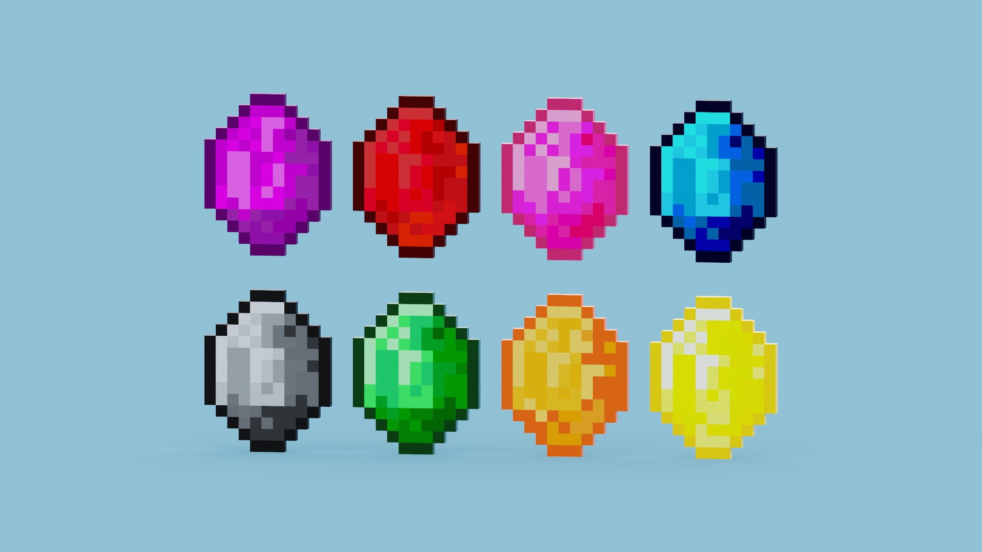 Minecraft Diamond Pack 3D - TurboSquid 1988302