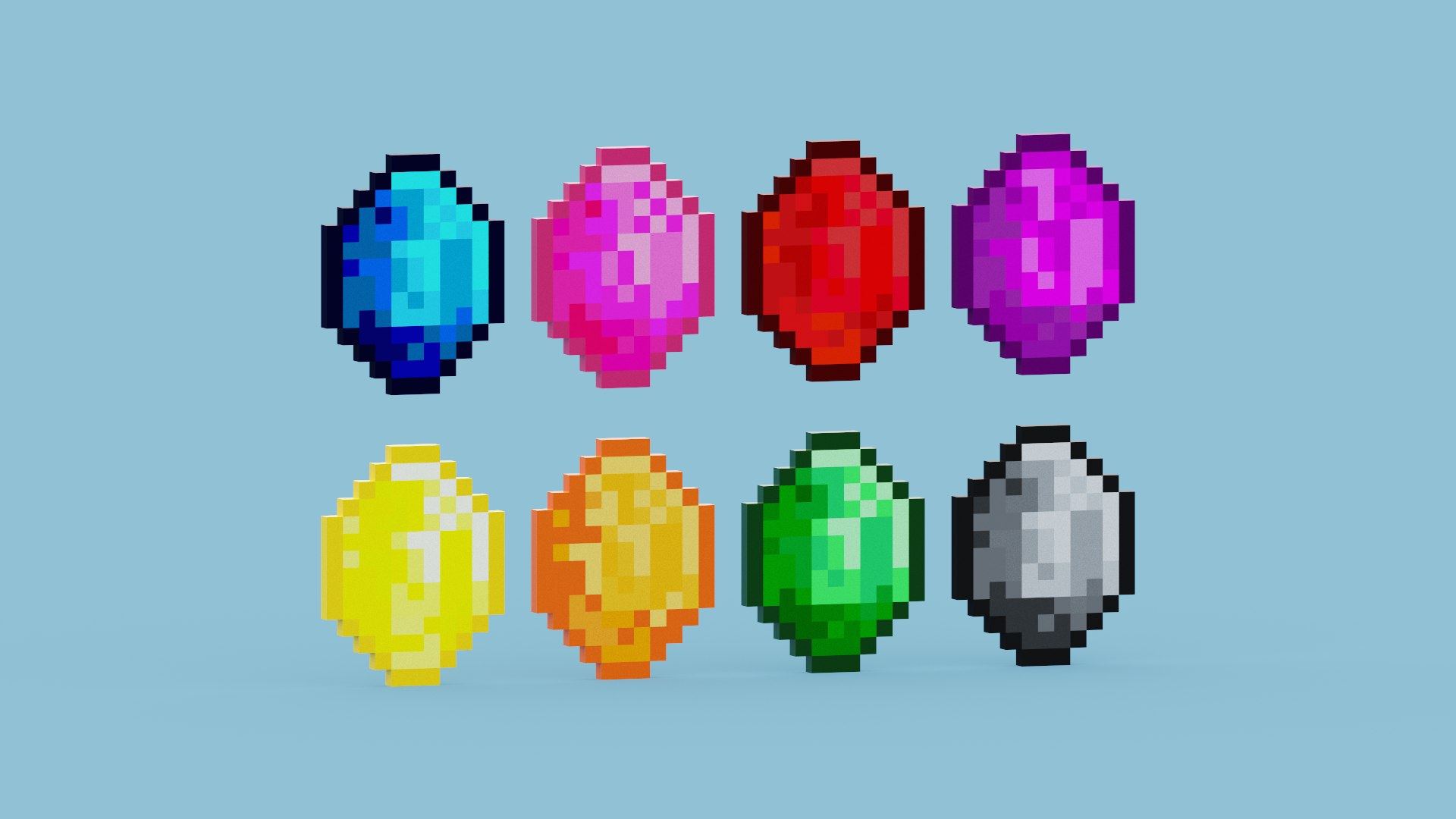 Minecraft Diamond Pack 3D - TurboSquid 1988302