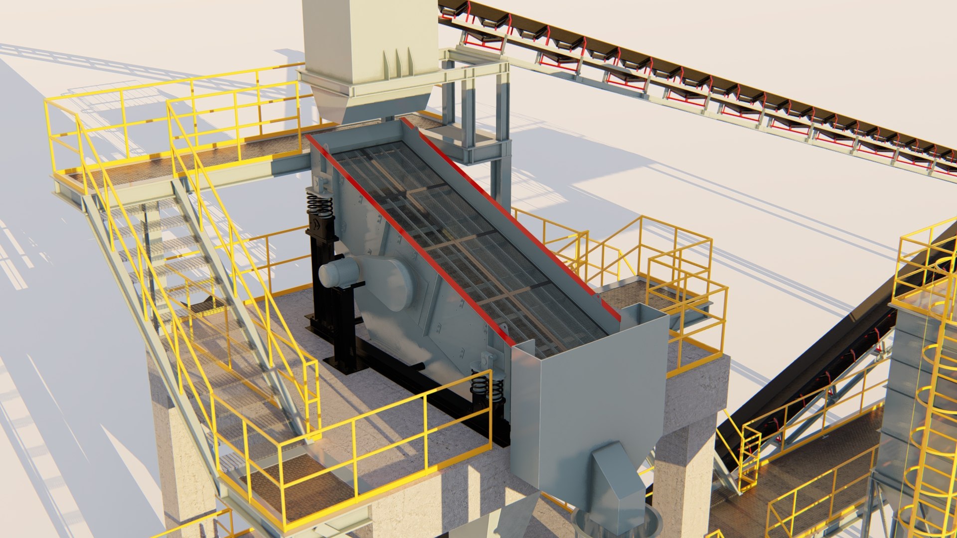 Gold mining crushing section 3D model - TurboSquid 2171141