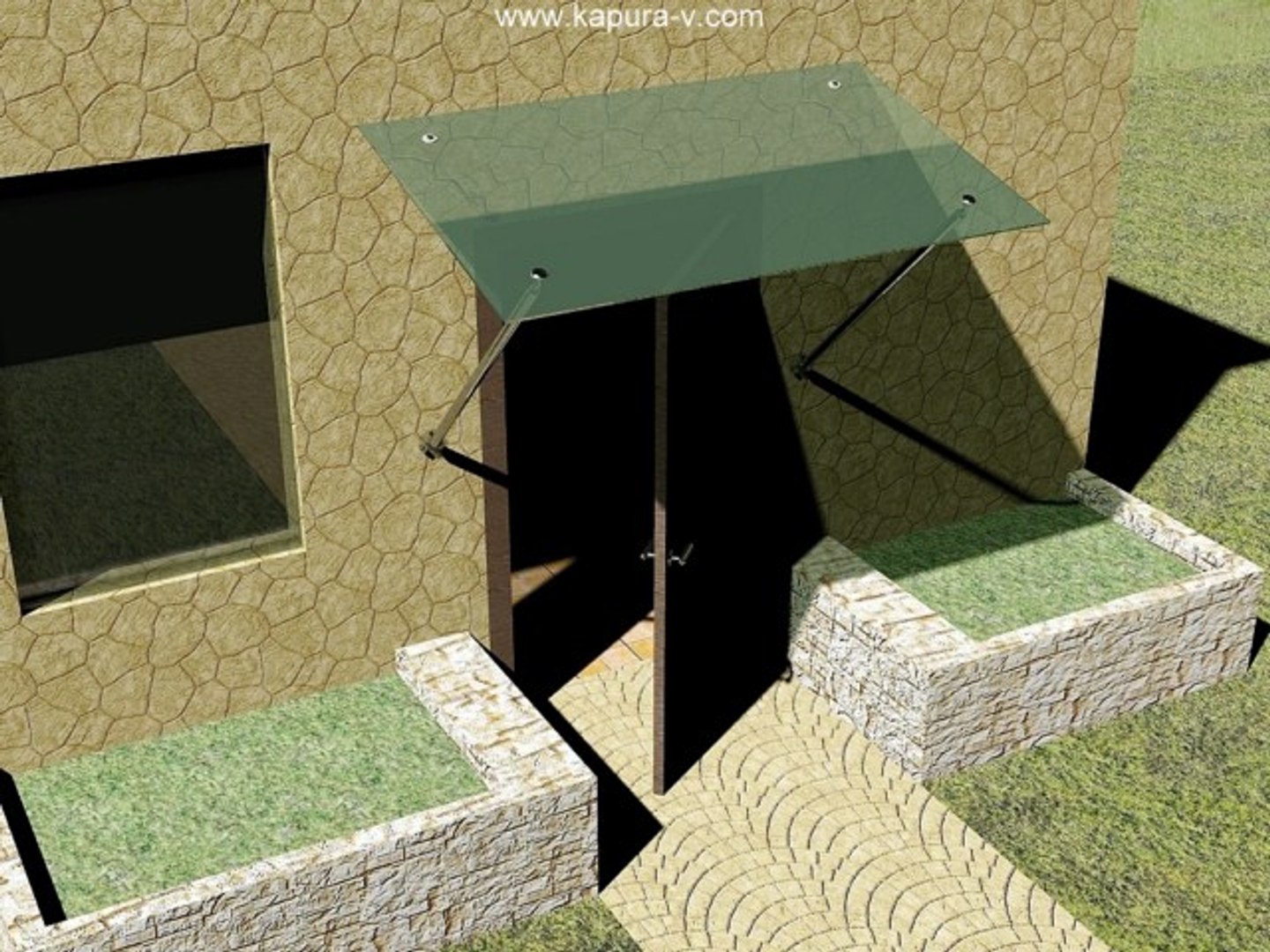 3d model of glass canopies s autocad