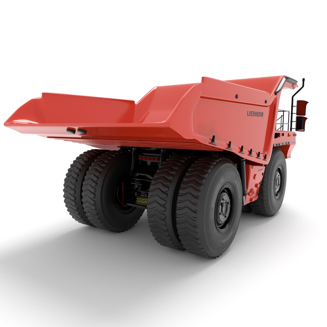 3D Red Mining Dump Truck PBR Model - TurboSquid 2030975
