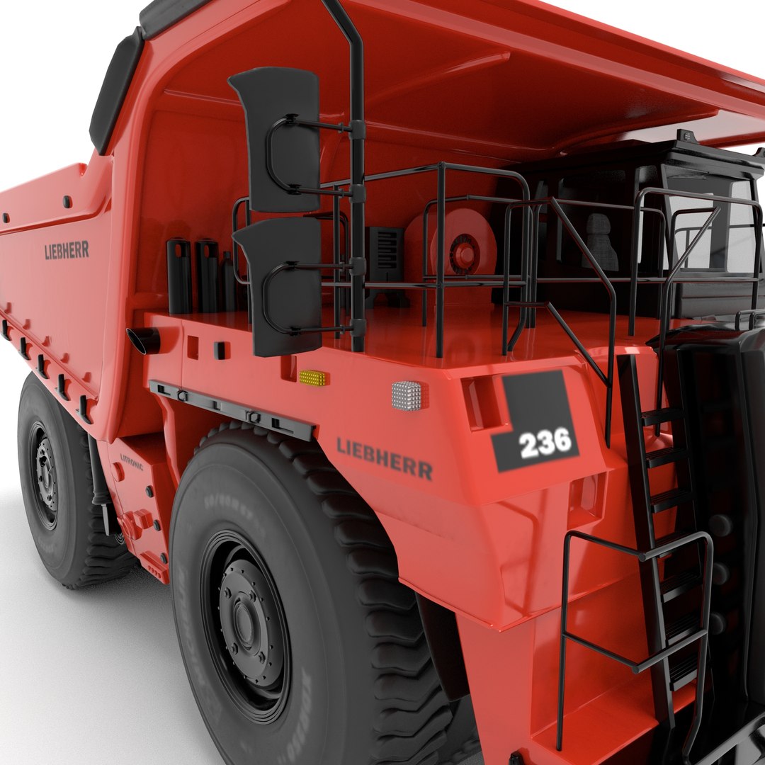 3D Red Mining Dump Truck PBR Model - TurboSquid 2030975