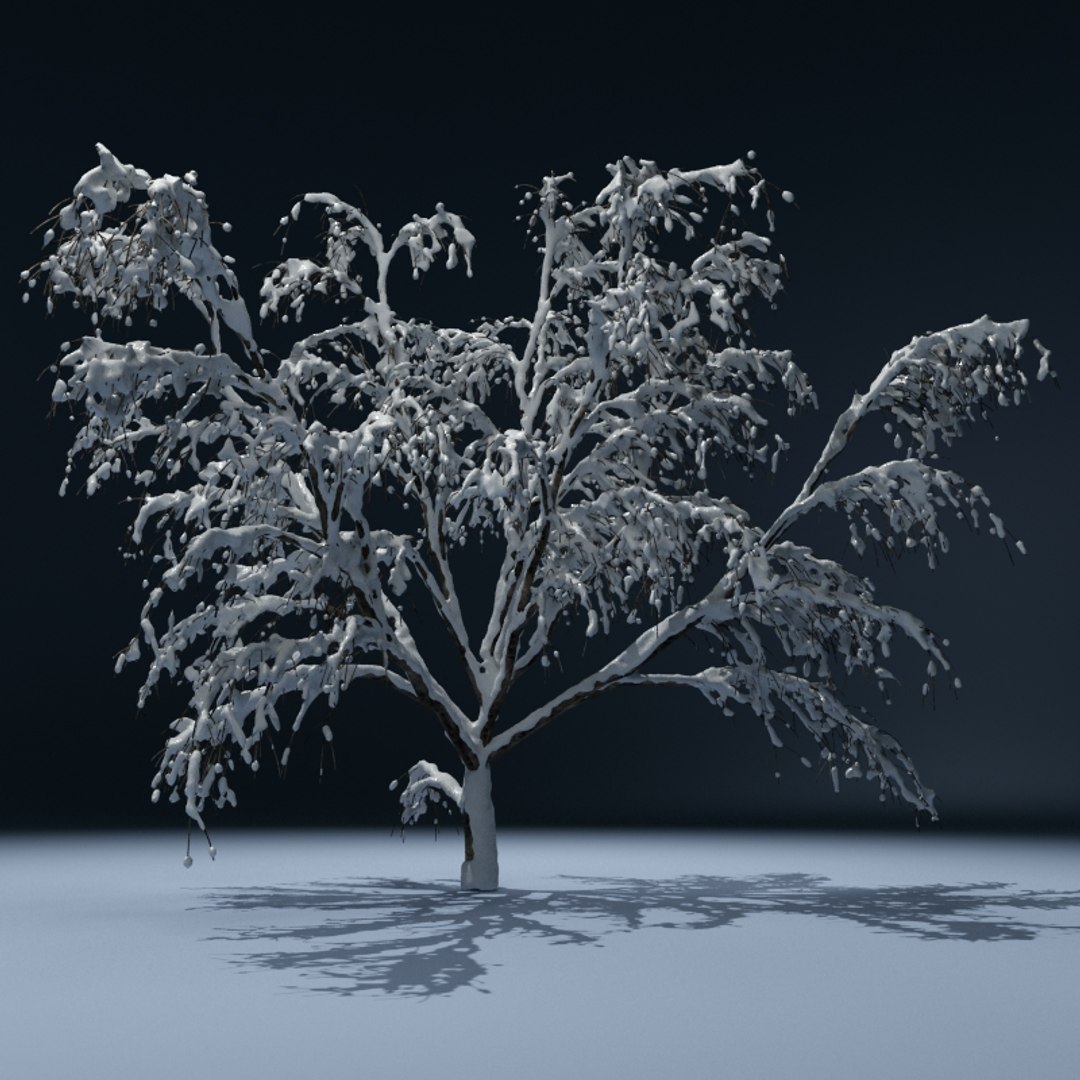 winter tree v4 3d 3ds