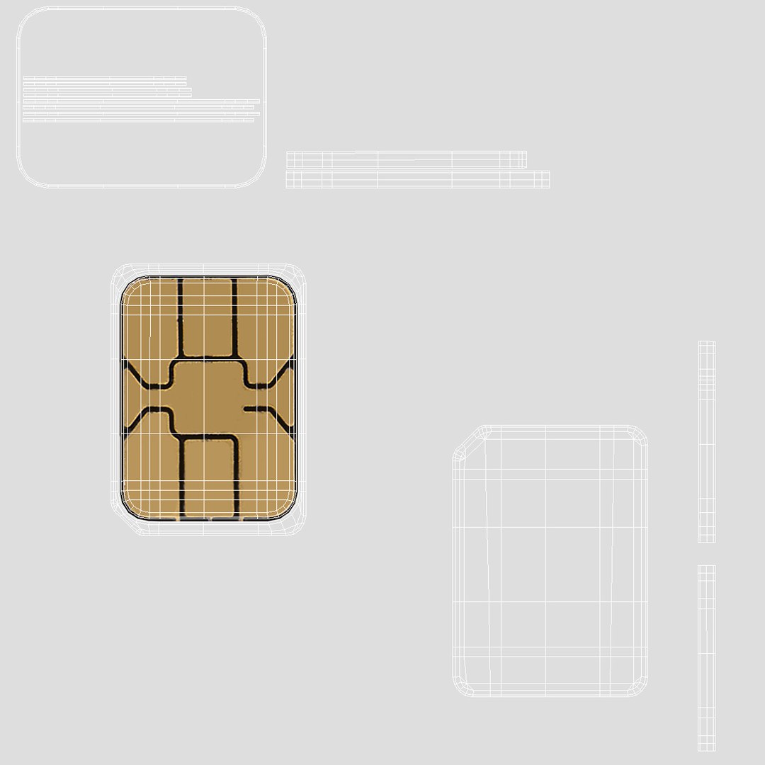 Sim Card Tray with Nano SIM Card Collection 3D model - TurboSquid 1949110