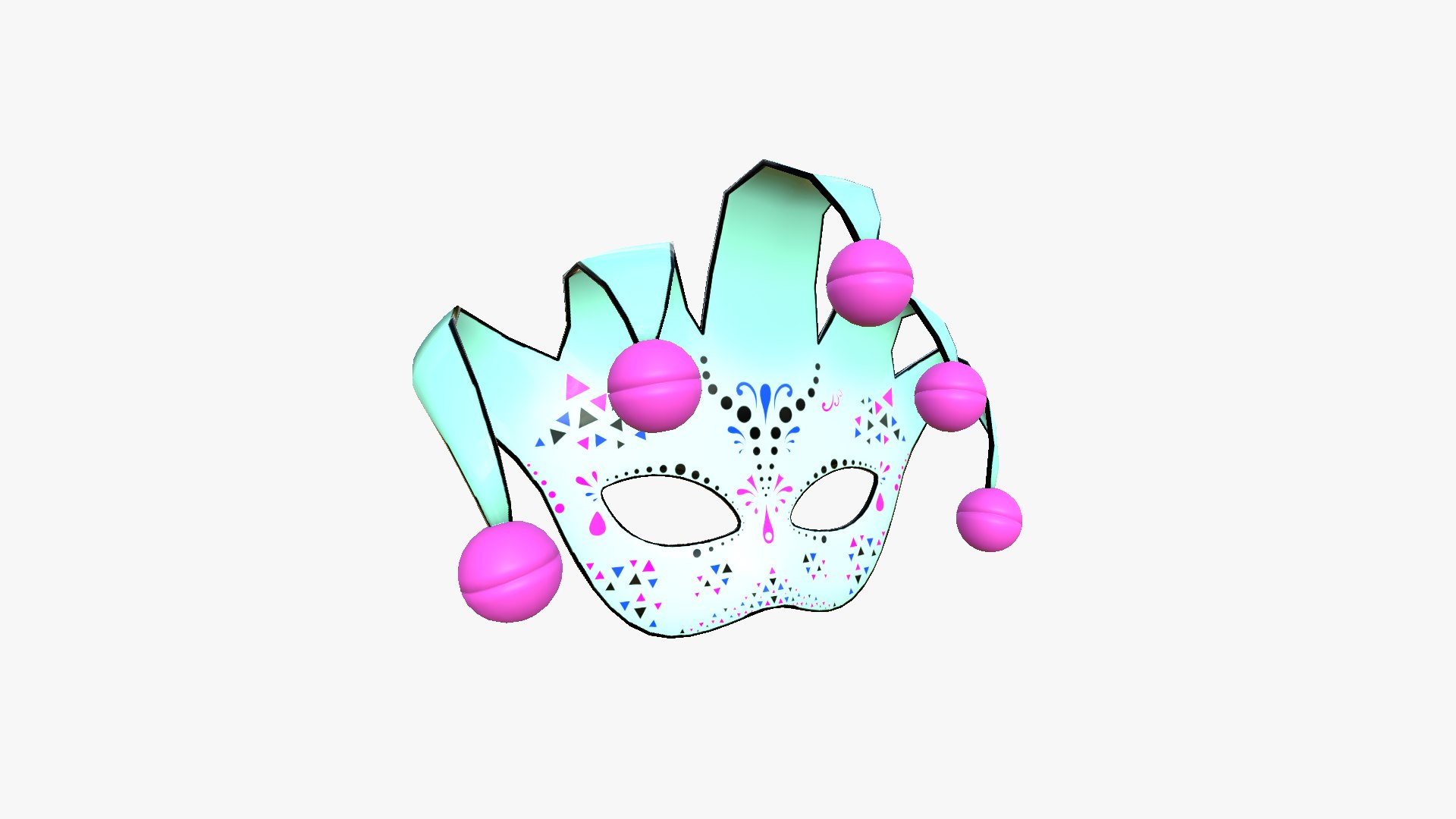 3D Carnival Mask H13 Cartoon - Costume Character Design - TurboSquid ...