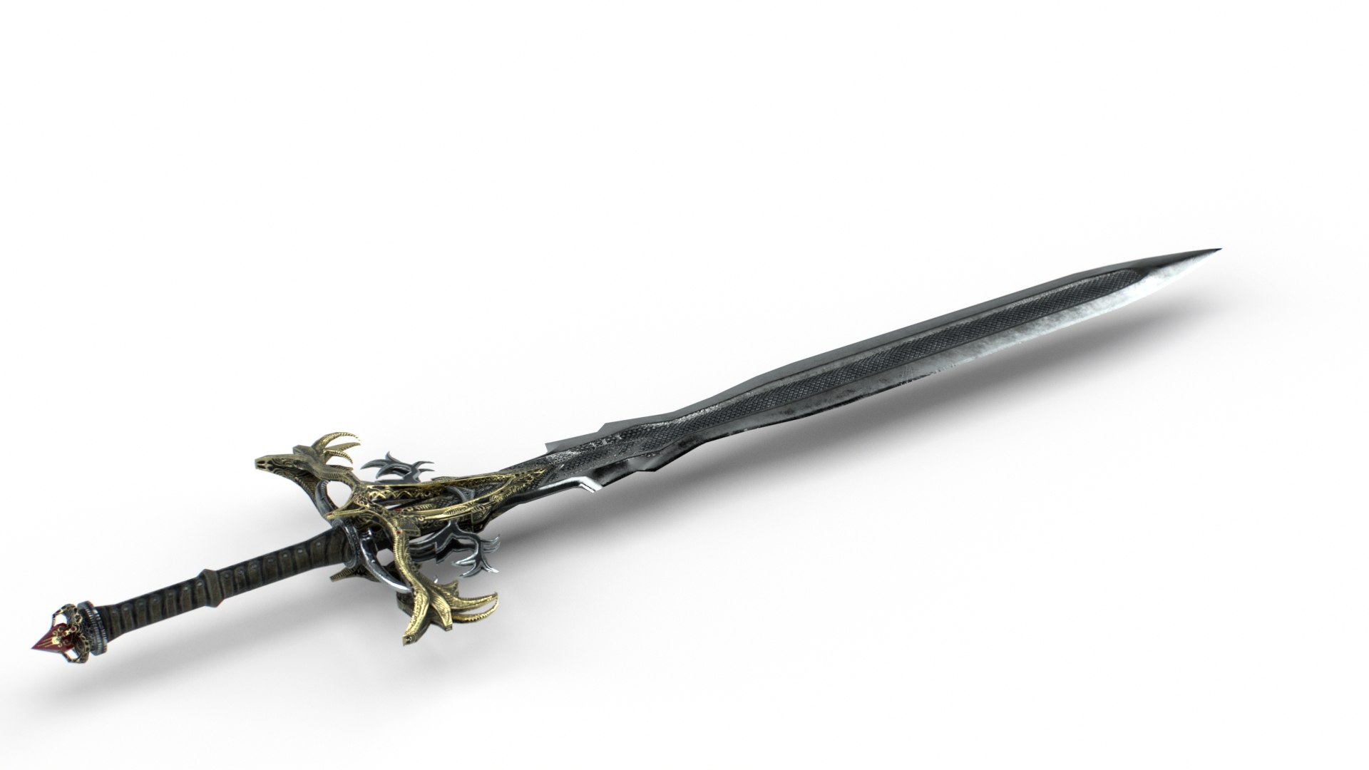 Fantasy 2 handed sword 3D model - TurboSquid 1712698