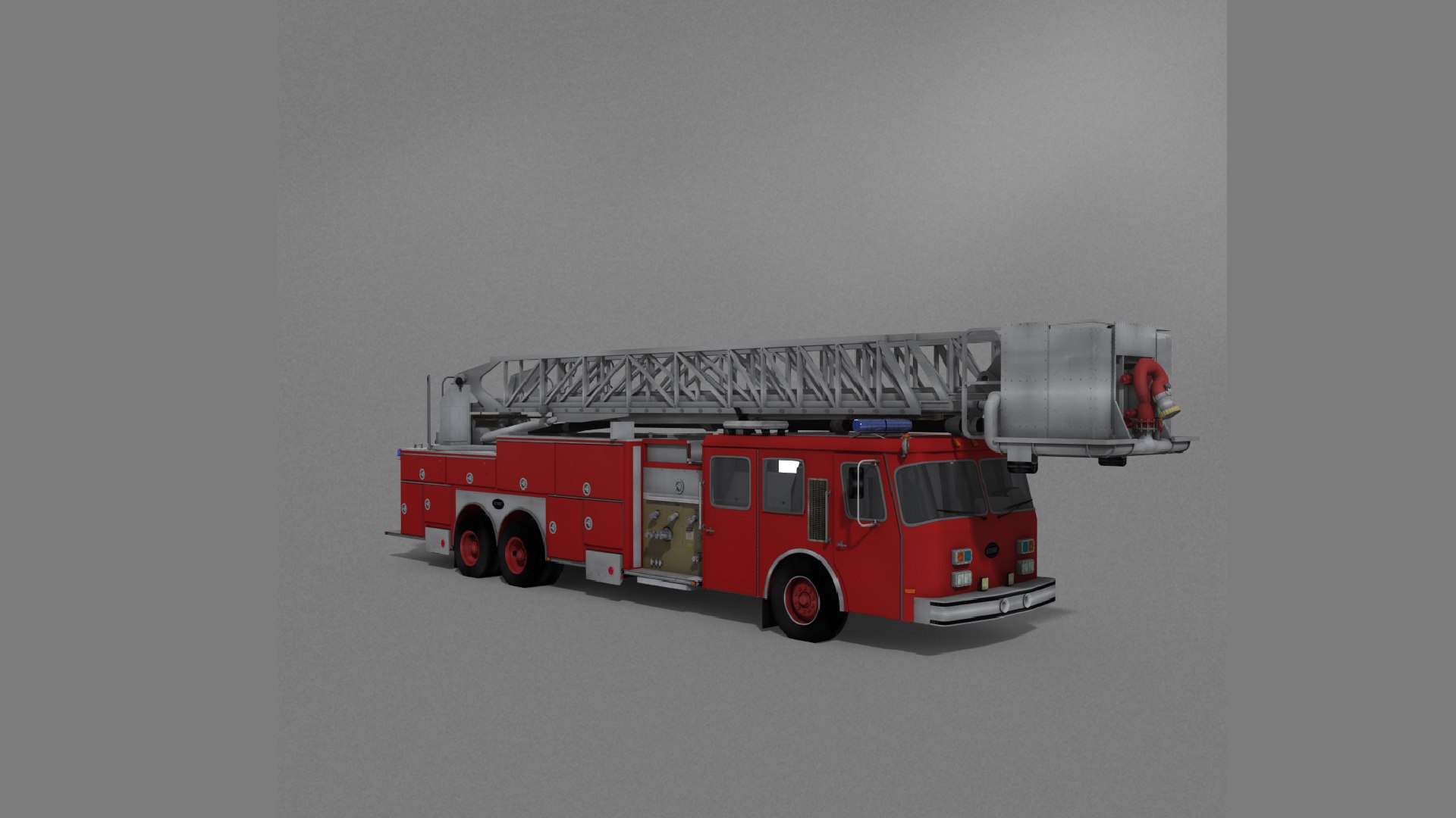 3D Ladder Fire Engine - High-Quality Detailed 3D Model For Games ...