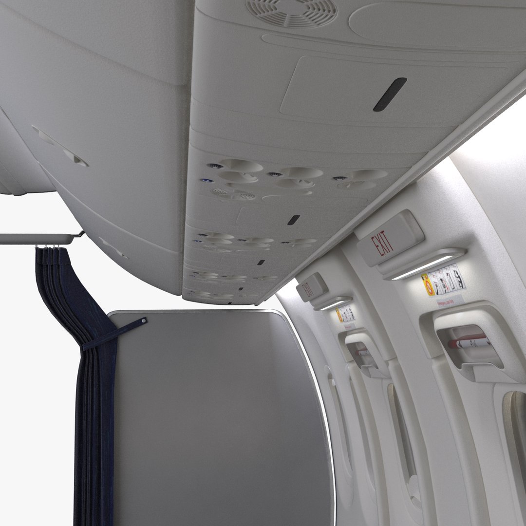 3D ryanair economy wing exit model - TurboSquid 1255809